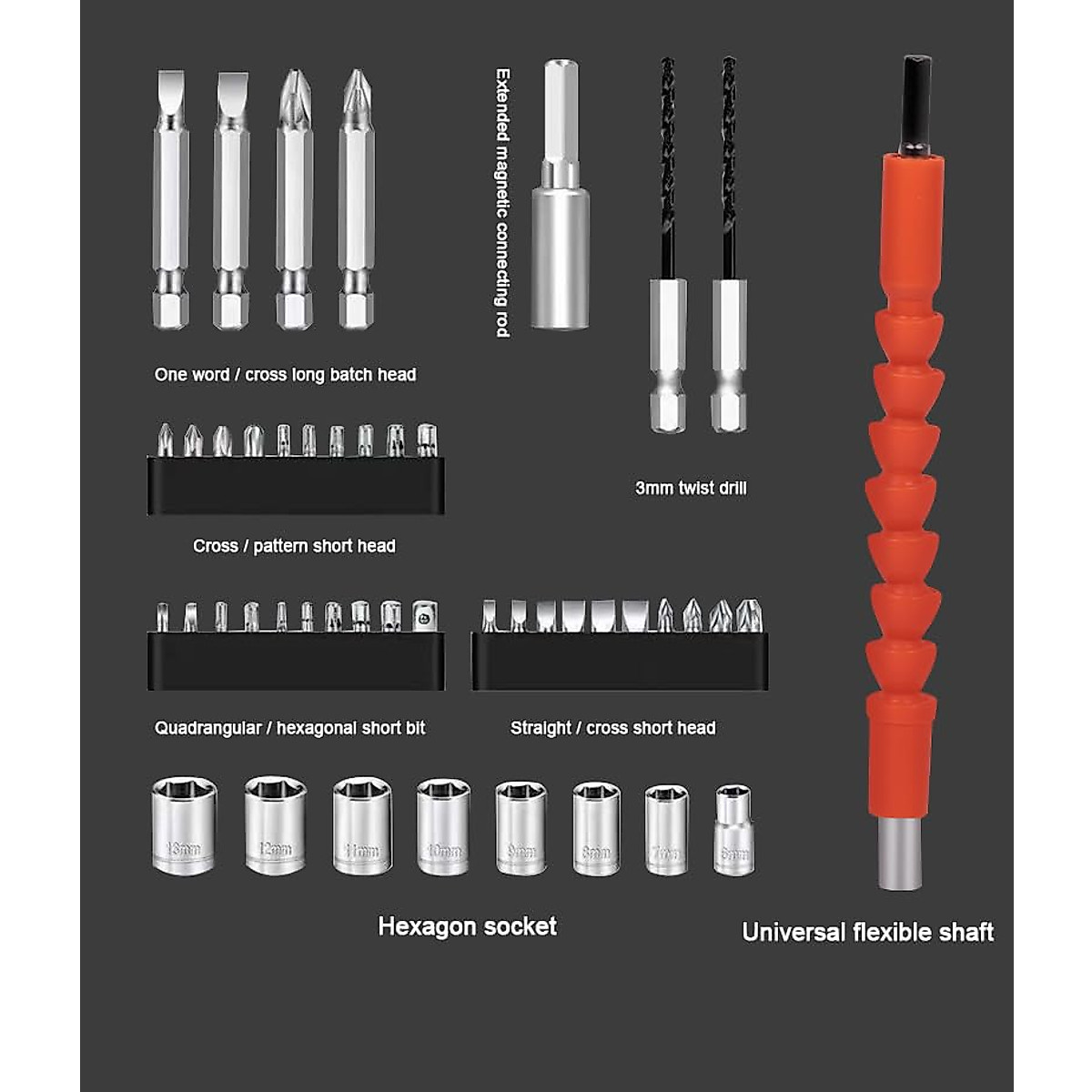 Electric Screwdriver Set Rechargeable 3.6V Cordless Screwdriver Kit with 48pcs Accessories,Switch Direction with One Click - Power Drill Cordless with LED Light