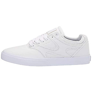 DC womens Kalis Vulc Skate Shoe, White/White, 7 US