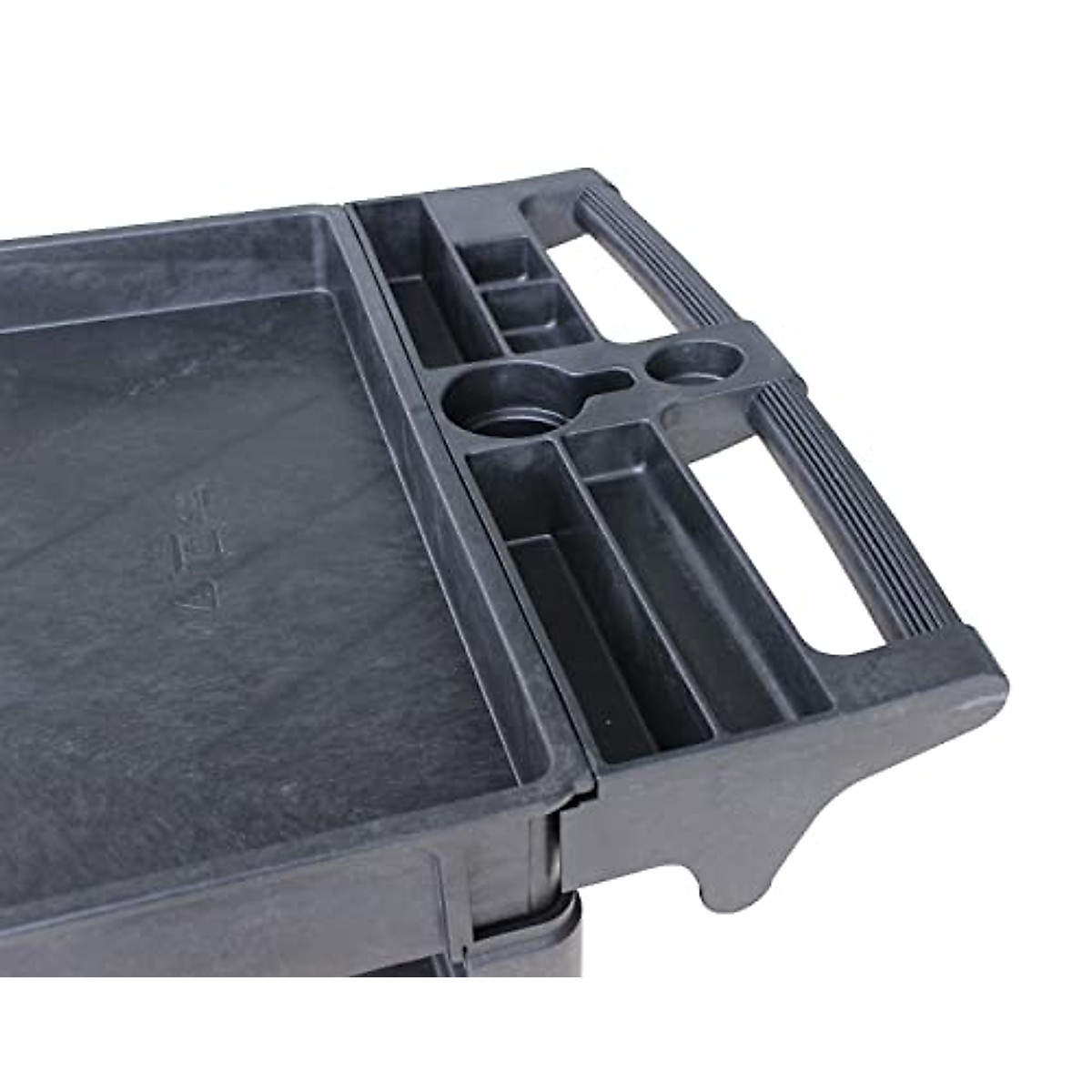 MaxWorks 80857 500-lb Utility Service PP Cart With Two Trays and Wheels 46 inch x 25.5 inch x 33.5 inch Overall Dimensions