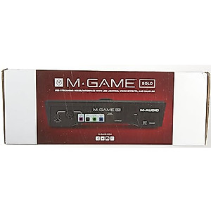 M-Game Solo USB Audio Interface Mixer for Streaming and Gaming with XLR Microphone in, Optical in, Voice FX, Sampler, Lights and Software