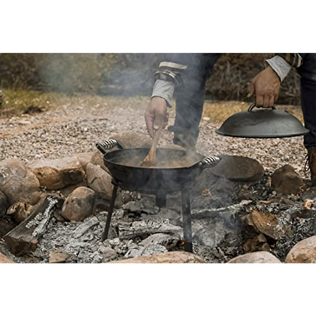 Barebones All-in-One Cast Iron Grill, Dutch Oven for Camping and Outdoor Cooking
