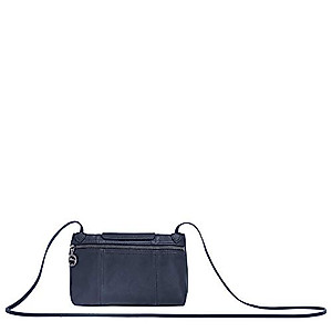 Longchamp Le Pliage Cuir Small Crossbody Leather Shoulder Bag, Navy