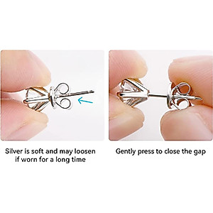 DYUNQ Cross Moissanite Gold Earrings in Sterling Silver for Women and Men, Hypoallergenic Stud Earrings for Sensitive Ears, Christian Faith Valentine's Day Jewelry Gifts