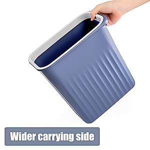 Elsjoy 4 Pack 2 Gallon Plastic Trash Can, Slim Waste Basket Bathroom Small Garbage Can, Rectangular Trash Bin for Office, Kitchen, Bedroom