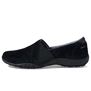 Skechers Women's Breathe Easy-Kindred Loafer, Black, 8.5