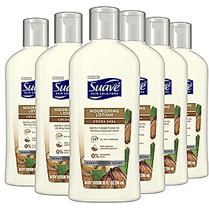 Suave Skin Solutions Body Lotion Cocoa Butter and Shea 10 oz, 6 Count