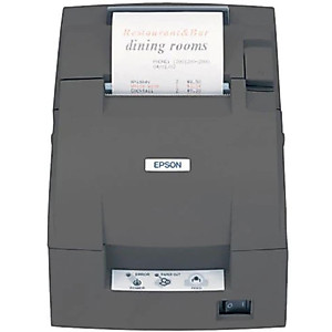 MOBI PRINT Epsn C31C514A8531 TM-U220B Dot Matrix Receipt Printer, 9 Pin, USB with DB9 Serial Interface, Autocutter, with Power Supply, Dark Gray