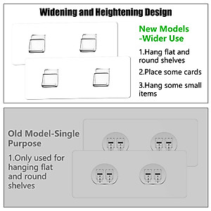 Sankoly 4 Pack Adhesive Hooks Sticker Shower Caddy Adhesive Hooks Replacement No Drilling Strong Sticker Wall Hooks for Bathroom/Kitchen/Office Corner Shelf basket Soap Dish,Double Hook