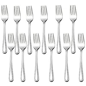 LIANYU 9-Piece Toddler Forks, Stainless Steel Kids Forks Silverware for 2-10 Year Old, Children Cutlery Flatware Set, Kids Utensils Forks Set for Home Preschools, Dishwasher Safe