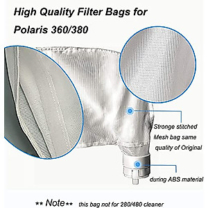 UCEDER 3 Pack Bag Replacement Fits for Polaris 360, 380 Pool Cleaner All Purpose Filter Bag for Polaris Filter Bag