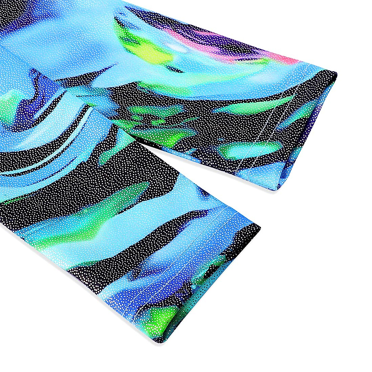 HOZIY Sleeved Leotards for Girls Gymnastics Size 7-8 Year Old 6-7 Years Old Oil Painting Swirl Splash Black Child Kids Tumbling Outfits Bodysuits Leotardos Para Gimnasia Ninas