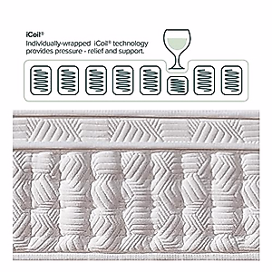 ZINUS 12 Inch Euro Top Pocket Spring Hybrid Mattress, Full, Pressure Relief, Pocket Innersprings for Motion Isolation, Mattress in A Box