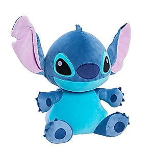 Disney Classics 14-inch Stitch, Comfort Weighted Plush, Officially Licensed Kids Toys for Ages 3 Up, Gifts and Presents by Just Play