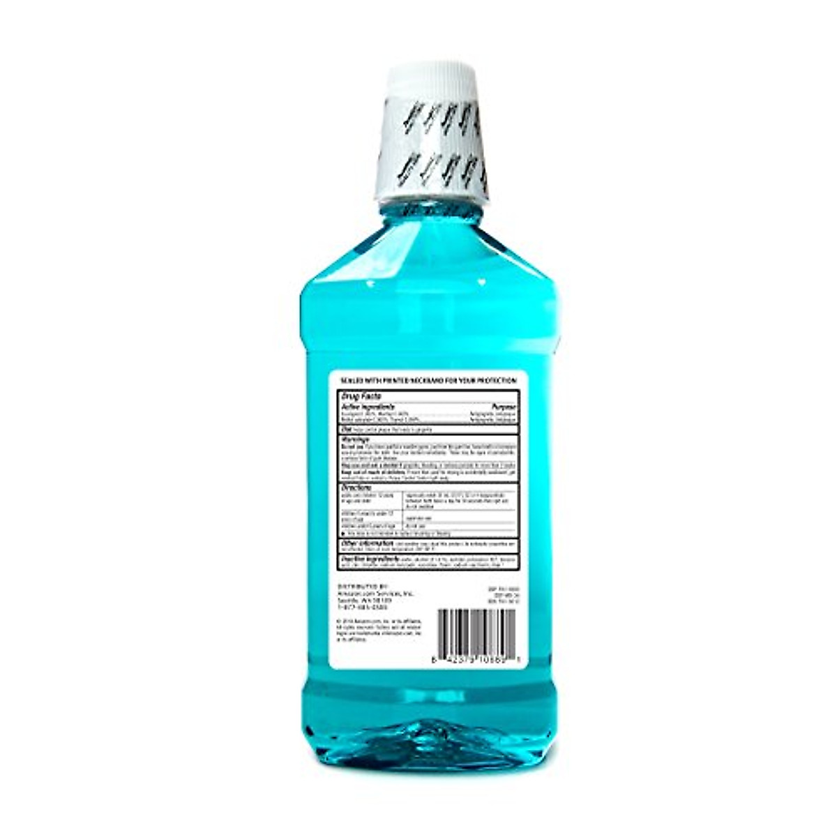 Amazon Brand - Solimo Tartar Control Plus Antiseptic Mouth Rinse, Iceberg Blue Mint, 1 Liter, 33.8 Fluid Ounces, Pack of 1