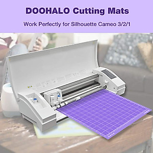 DOOHALO Cutting Mat for Silhouette Cameo 4 Cutting Machine Varietygrip Cutting Mat 12 X 12 inch 3 Pack Replacement Adhesive Mats for Silhouette Cut