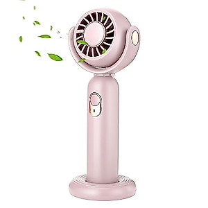 Odoland Portable Handheld Fan, Mini Personal USB Rechargeable Hand Fan with 3 Speed Small Pocket Fan Personal Desk Table Fan for Outdoor Travel Office Women Men, Pink
