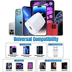 USB C 25W PD Fast Charger Block for iPhone 14 13 More Power Type C Charger Wall Plug Adapter Quick Charging Block Compatible with iPhone 14/14 Pro/Pro Max/iPhone 13/iPhone 12/iPad Pro/GalaxyS22/S21
