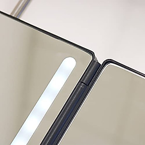 IN-COG-NEATO 3 Way Mirror for Hair Cutting Self Barber Haircut LED Lights Rechargeable Battery 360 for Cutting Your Own Hair