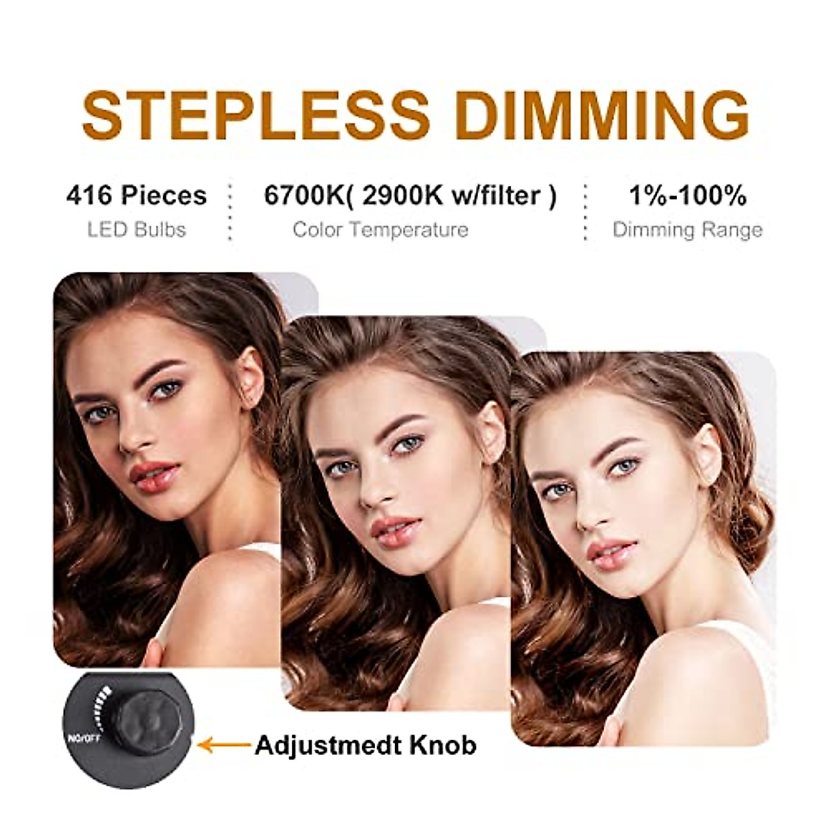 JJ JIANJIN Ring Light Kit:18Inch Outer 11.8Inch Inner 55W6700k Dimmable LED Light , Tripod Stand, Remote Controller,Box for Camera,Smartphone,YouTube,TikTok,Self-Portrait Shooting,CRI90,Black