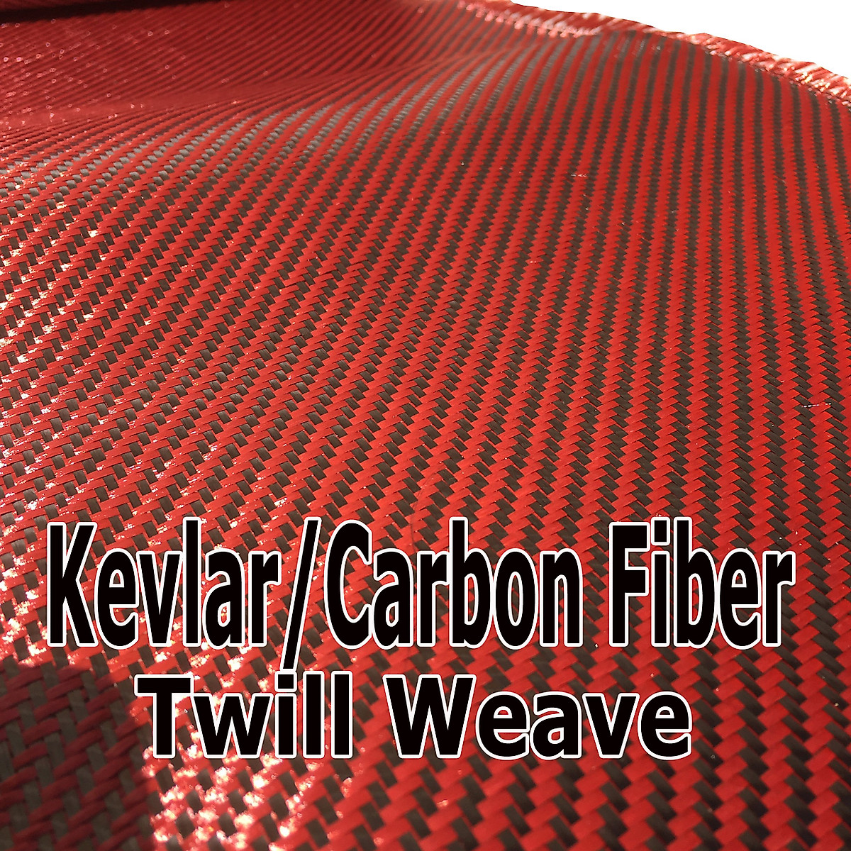 4" x 10 FT Red - Kevlar FABRIC-2x2 Twill WEAVE-3K/220g