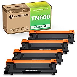 S SMARTOMNI Compatible TN660 Toners_Cartridges Replacement for Brother TN-660 TN-630 for Brother MFC-L2700DW L2340DW L2300D L2380DW L2320D DCP L2540DW L2520DW MFC L2740DW L2720DW (4PK, Design V3)