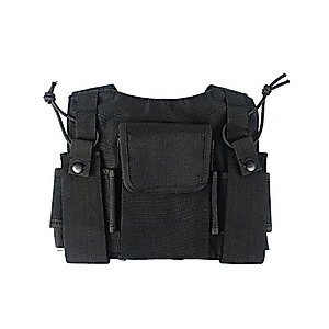 Lewong Universal Radio Chest Harness Bag Pocket Pack Holster  for Two Way Radio (Rescue Essentials)
