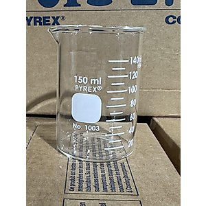 PYREX Heavy Duty Griffin 1003 150mL Beaker Double Scale Graduated; Each