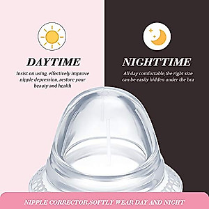 4 Pieces Nipple Sucker Nipple Corrector Nipple Puller Women Breastfeeding Flat Inverted Nipple, Aspirator Nipples Retraction Nipples Silicone Cups for Mommy Girl (Pink)