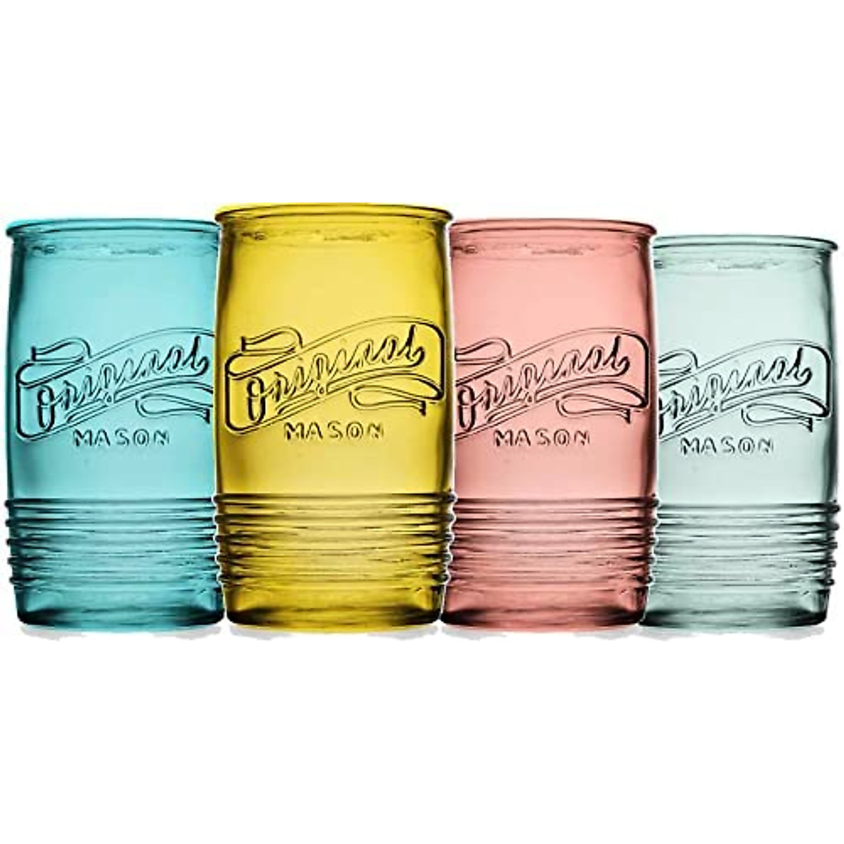 Glaver's Set of 4 Mason Collins Glasses - Vintage Colorful