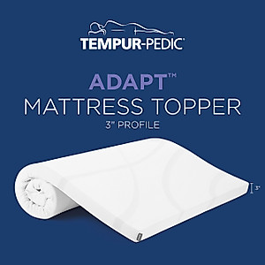 TEMPUR-Adapt (Supreme) 3" Memory Foam Mattress Topper, Queen,White & Breeze,Cooling,Neck,Pillow,Medium,Firm