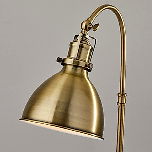 Adesso 3906-21 Abbott Desk Lamp, 20 in, 40W Standard, 40W LED, Antique Brass, 1 Table Light