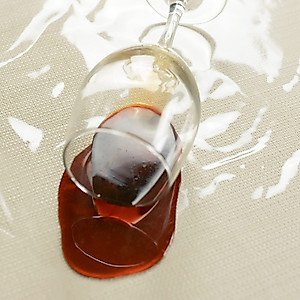 Benson Mills Heavy Duty Clear Plastic Tablecloth Protector, 100% Waterproof Table Cloth, Oil Spill Proof, Table Cover for Dining Tables, Parties and Holidays (54" x 70" Rectangular)