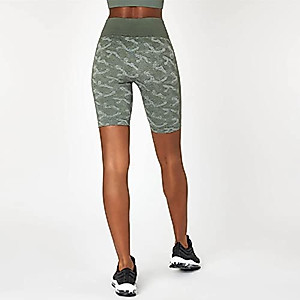 Everlast Women's Camo Cycling Shorts Dark Olive 4