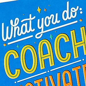 Hallmark Thank You Cards (2 Cards with Envelopes) for Coach, Teacher, Mentor, Appreciation, Graduation