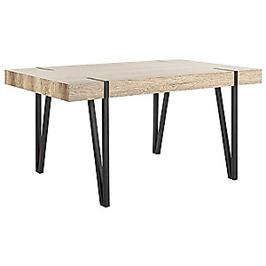Safavieh Home Alyssa Rustic Industrial Brown and Black Dining Table