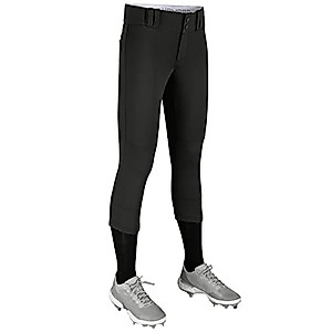 Tournament Traditional Low-Rise Softball Pants, Girls' X-Large, Black