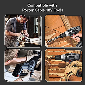 Moticett Upgraded to 3600mAh High Capacity Ni-Mh PC18B Replacement Battery Compatible with Porter Cable 18V Battery PCC489N PCMVC PCXMVC Cordless Tools