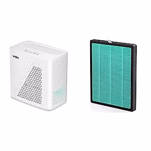 YIOU Air Purifier, White & Air Purifier R1 Replacement Filter, Deep Green