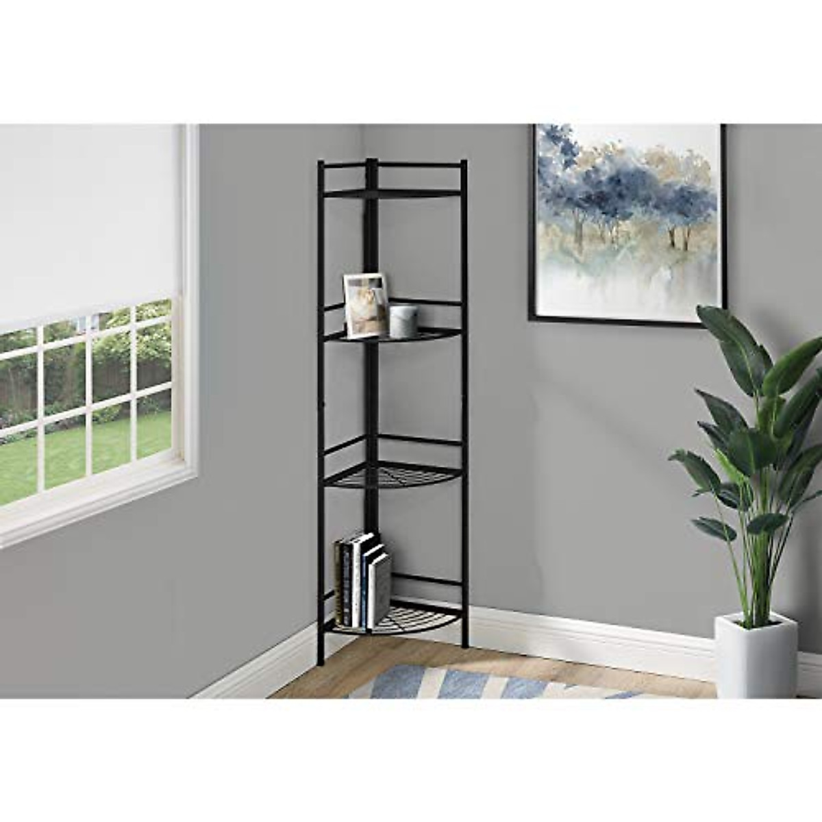 Monarch Specialties None Bookcase, Black