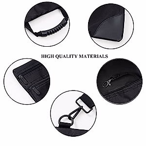 eageus Art Portfolio Case 26 x 38 inches, Waterproof Nylon Large Art Portfolio Bag Artist Canvas Carrying Bag with Soft-sided Shoulder Straps, Black Art Storage Folder for Artwork Organization