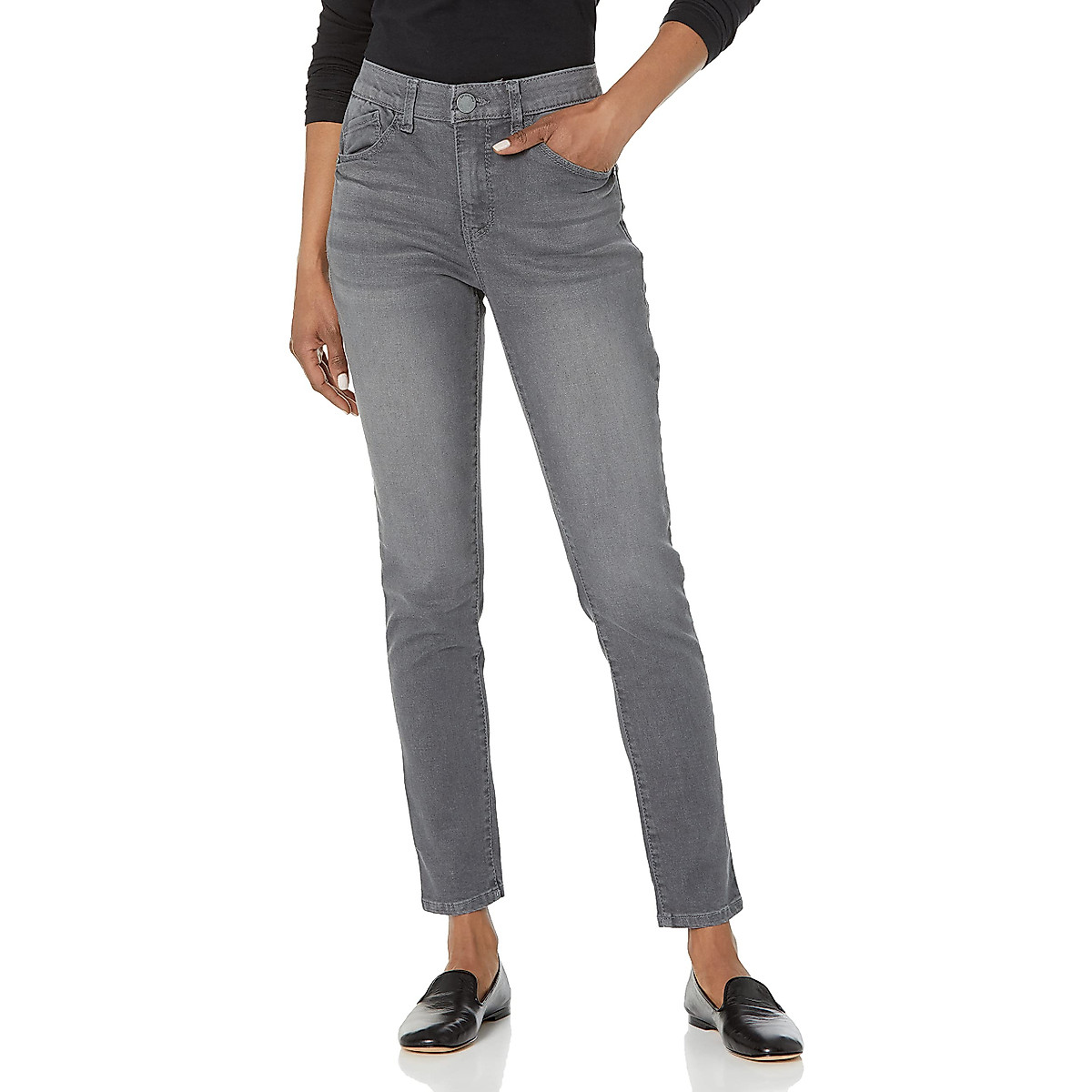 Democracy womens Absolution High Rise Ankle Jeans, Grey, 14 US