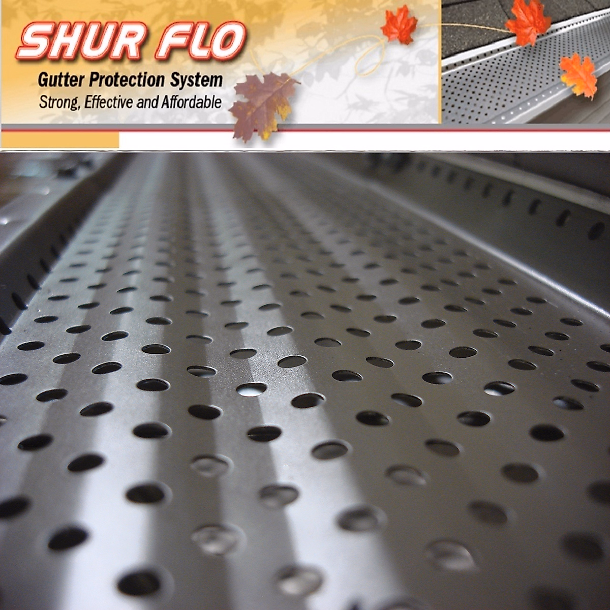 (200 feet) Shur Flo X Leaf Guard Gutter Protector for 5" K-Style Gutters. White Aluminum. 50 Panels x 4.00' Each.