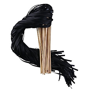 wishprom Ribbon Stick Wands Streamers for Wedding Party Favor (Black-30PCS)