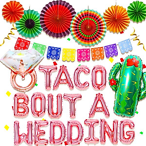JeVenis Taco bout a Wedding Banner Decoration Taco bout Love Wedding Shower Decoration Taco bout a Wedding Backdrop Mexican Wedding Bridal Shower Decoration