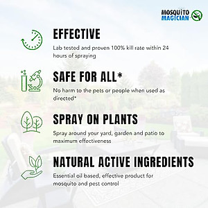 Mosquito Magician Backpack Fogger w/ 2 Gallons Liquid Concentrate - Gas Powered - Kills Mosquitoes, Fleas, and Fire Ants - Efficient Coverage - Easy & Comfortable Use - Ideal for Large Properties