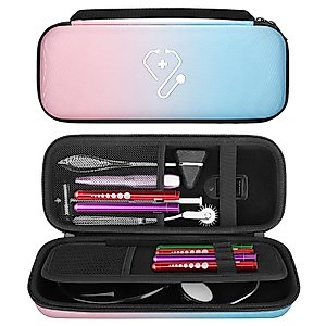 Yinke Stethoscope Case for 3M Littmann Classic III/Lightweight II S.E./ MDF Acoustica Stethoscope & Cardiology IV Stethoscope, Gift for Nurse, Carrying Storage Bag with Partition (Black)