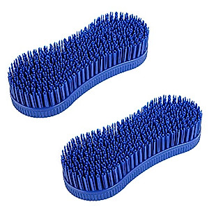 2 Pcs Silicone Horse Cleaning Grooming Brush Horse Grooming Brush Equestrian Massage Tool for Horse Grooming Care