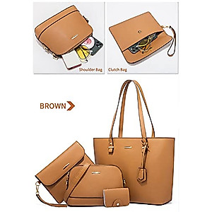 LaRolls Purses and Handbags for Women Large Capacity Fashion Tote Bags Shoulder Top Handle Satchel Purse Set