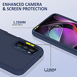 PUJUE for Motorola Moto-G 5G 2022 Case: Silicone Slim Full Rugged Bumper Matte Cell Phone Cases - Durable Shockproof Drop Protective Cute TPU Cover (Navy Blue)