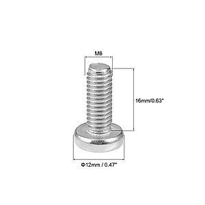 uxcell M6x16mm Machine Screws Pan Phillips Cross Head Screw 304 Stainless Steel Fasteners Bolts 30Pcs